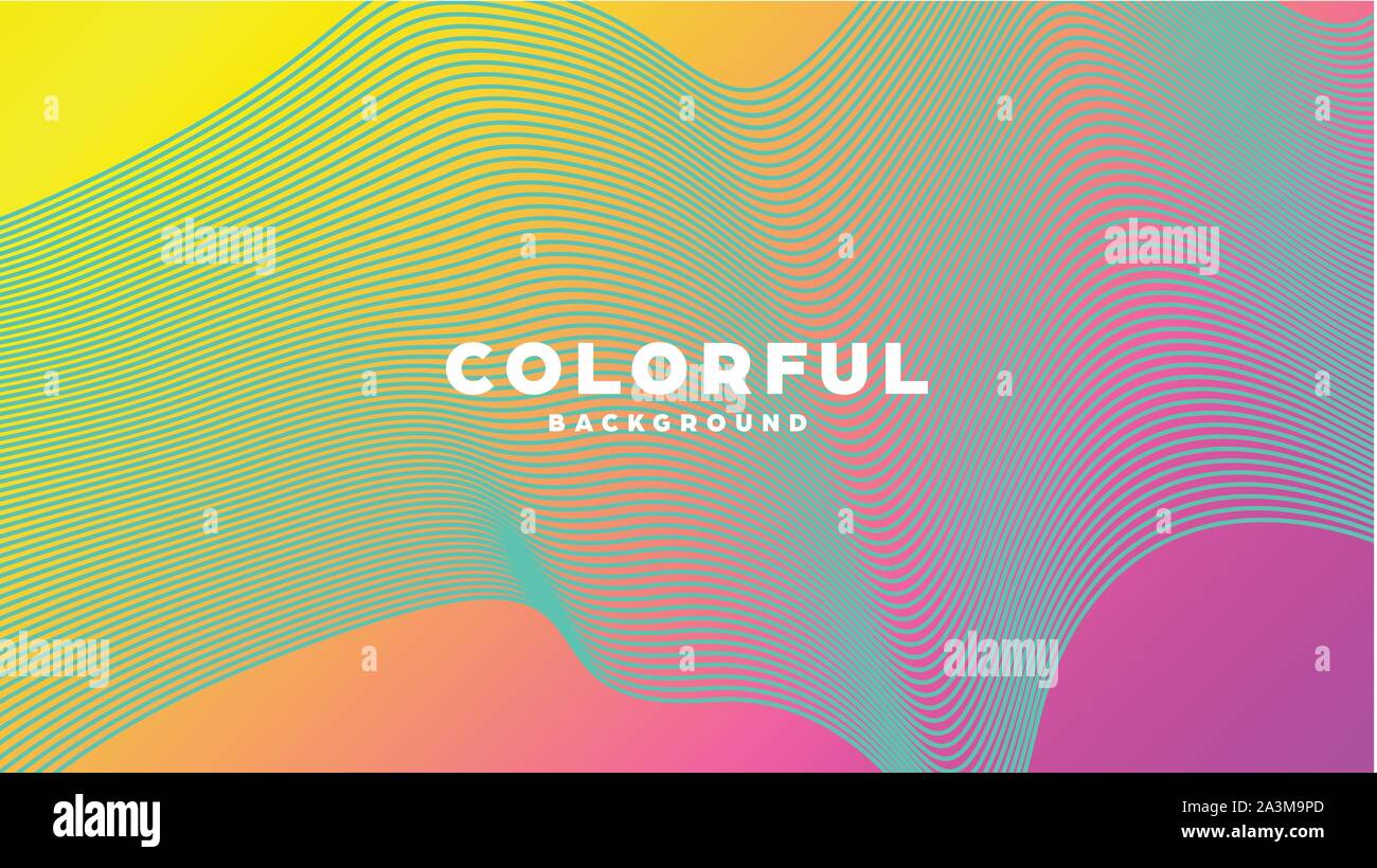 Modern minimal colorful abstract background, lines and geometric shapes ...