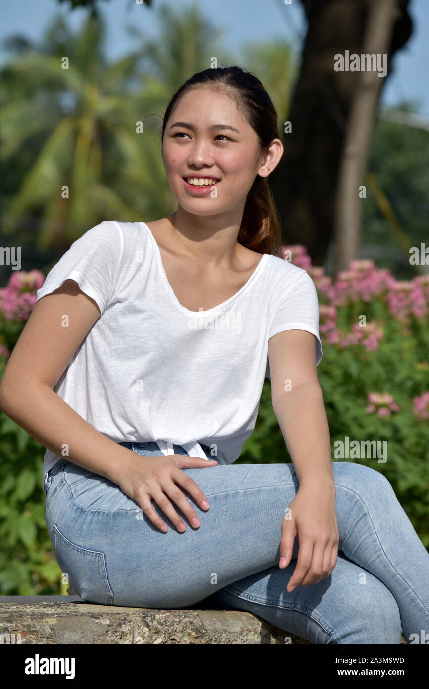 Happy Pretty Person Stock Photo - Alamy