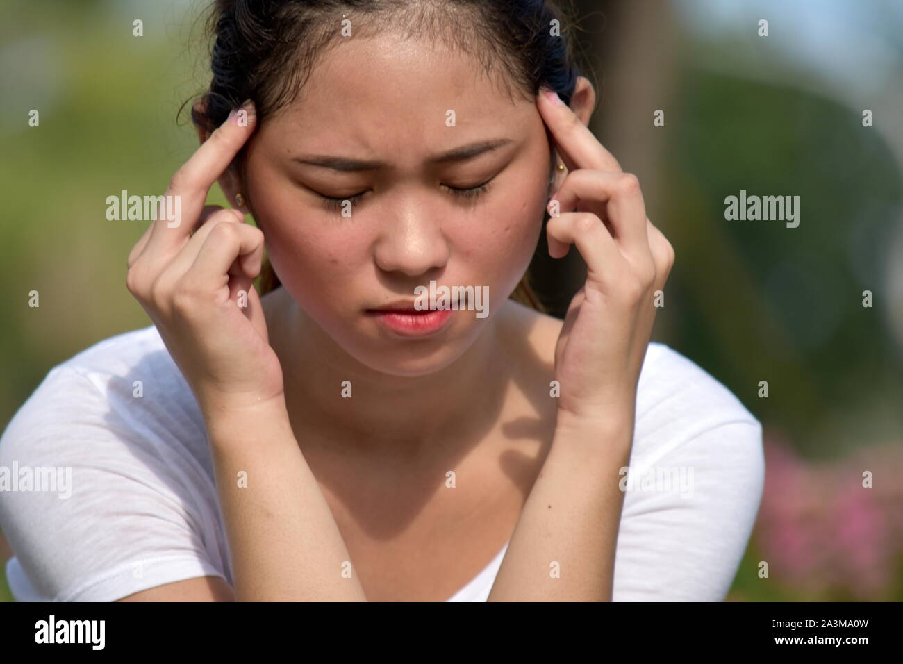 Stressed asian female hi-res stock photography and images - Alamy