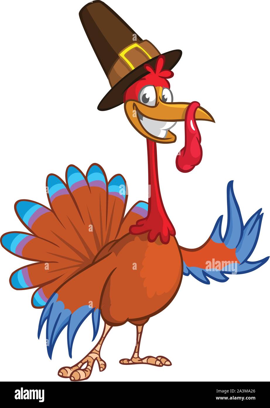 Cartoon funny turkey character for Thanksgiving Stock Vector Image ...