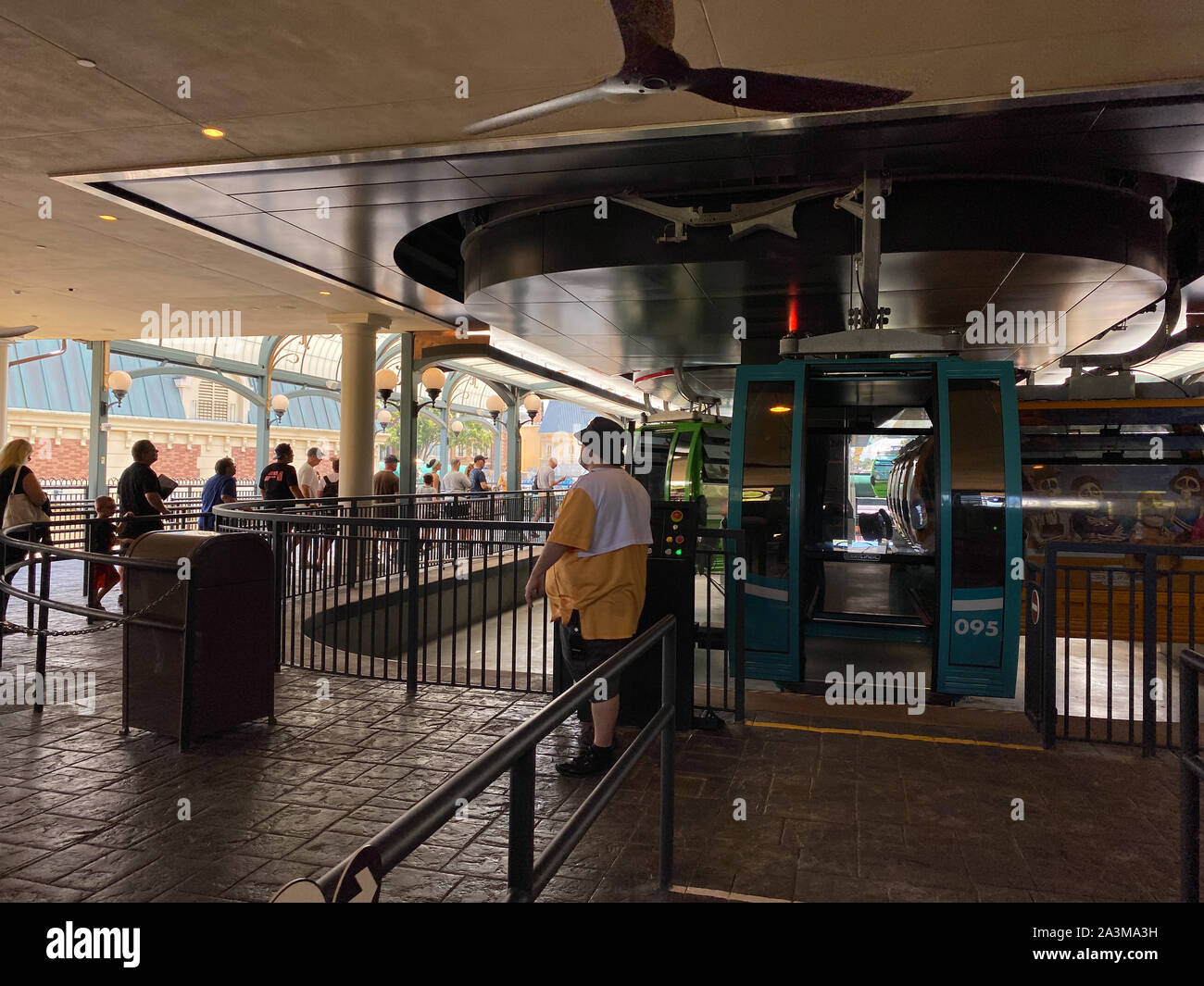 Orlando,FL/USA-10/5/19: Skyliner theme park ride entrance at Disney ...