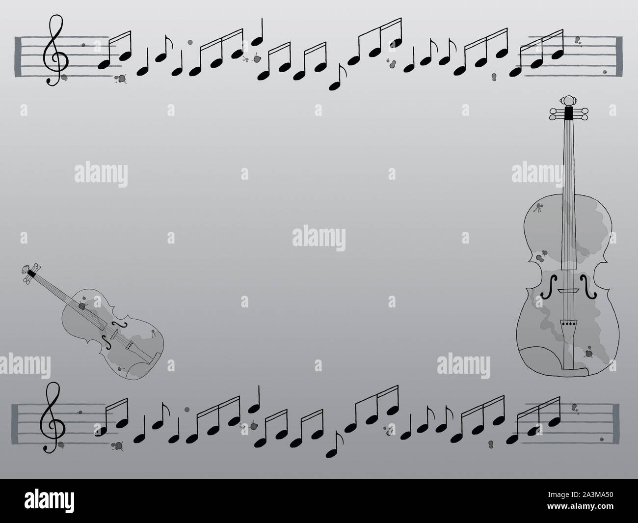 Violins on a white background Stock Photo - Alamy