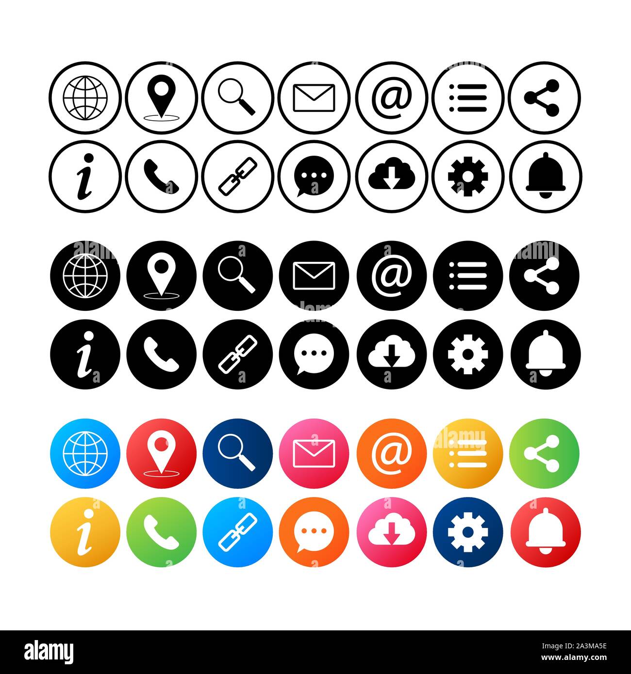 Simple web icons set. Universal web icon to use in web and mobile UI, set of basic UI web ...