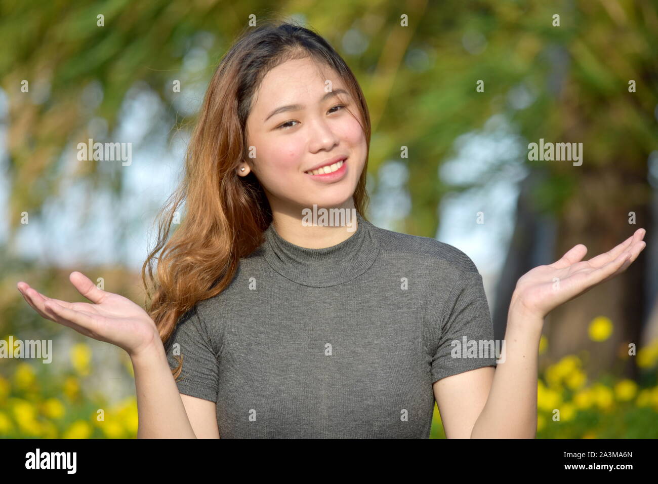An Indecisive Pretty Diverse Female Stock Photo - Alamy