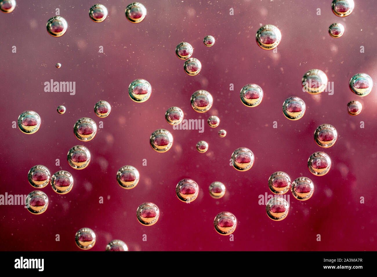 Air bubbles inside water base form patterns Stock Photo - Alamy
