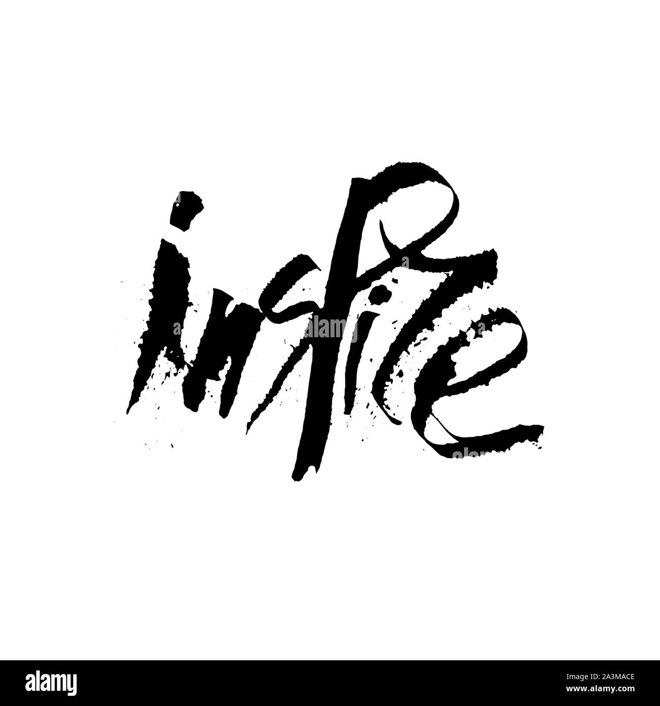 Inspire word text black Stock Vector Images - Alamy