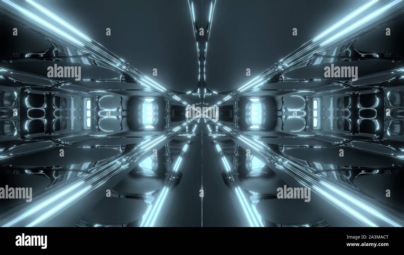 futuristic scifi hangar temple 3d illustration wallpaper background ...