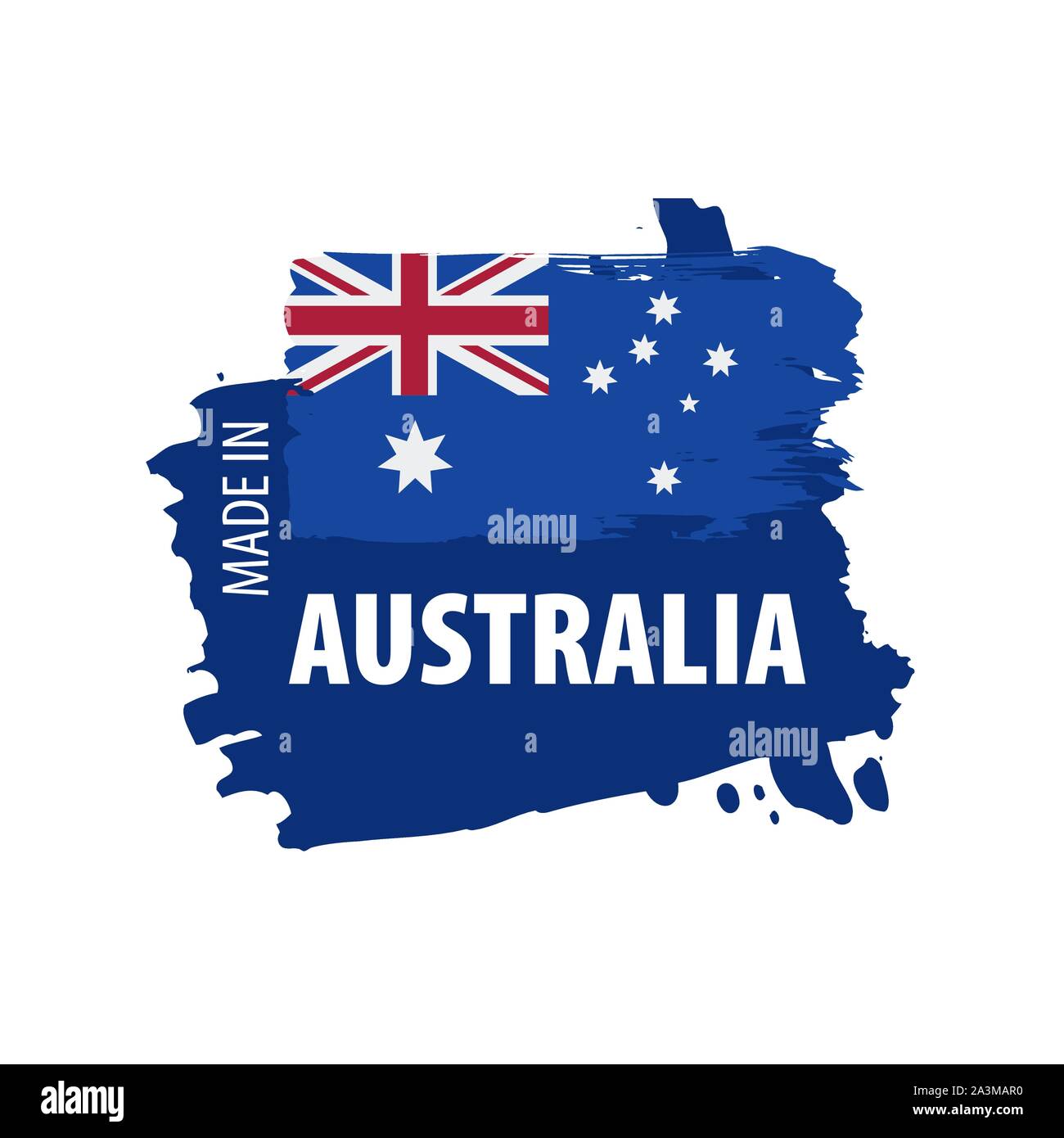 Australia flag, vector illustration on a white background Stock Vector ...