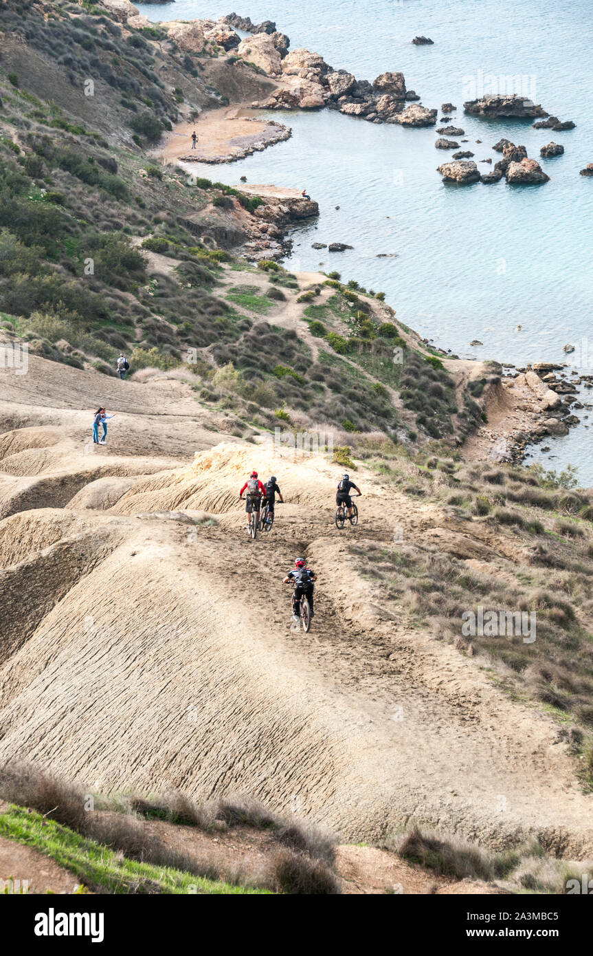 Around Malta - Mountain Biking along the coast of Malta Stock Photo - Alamy