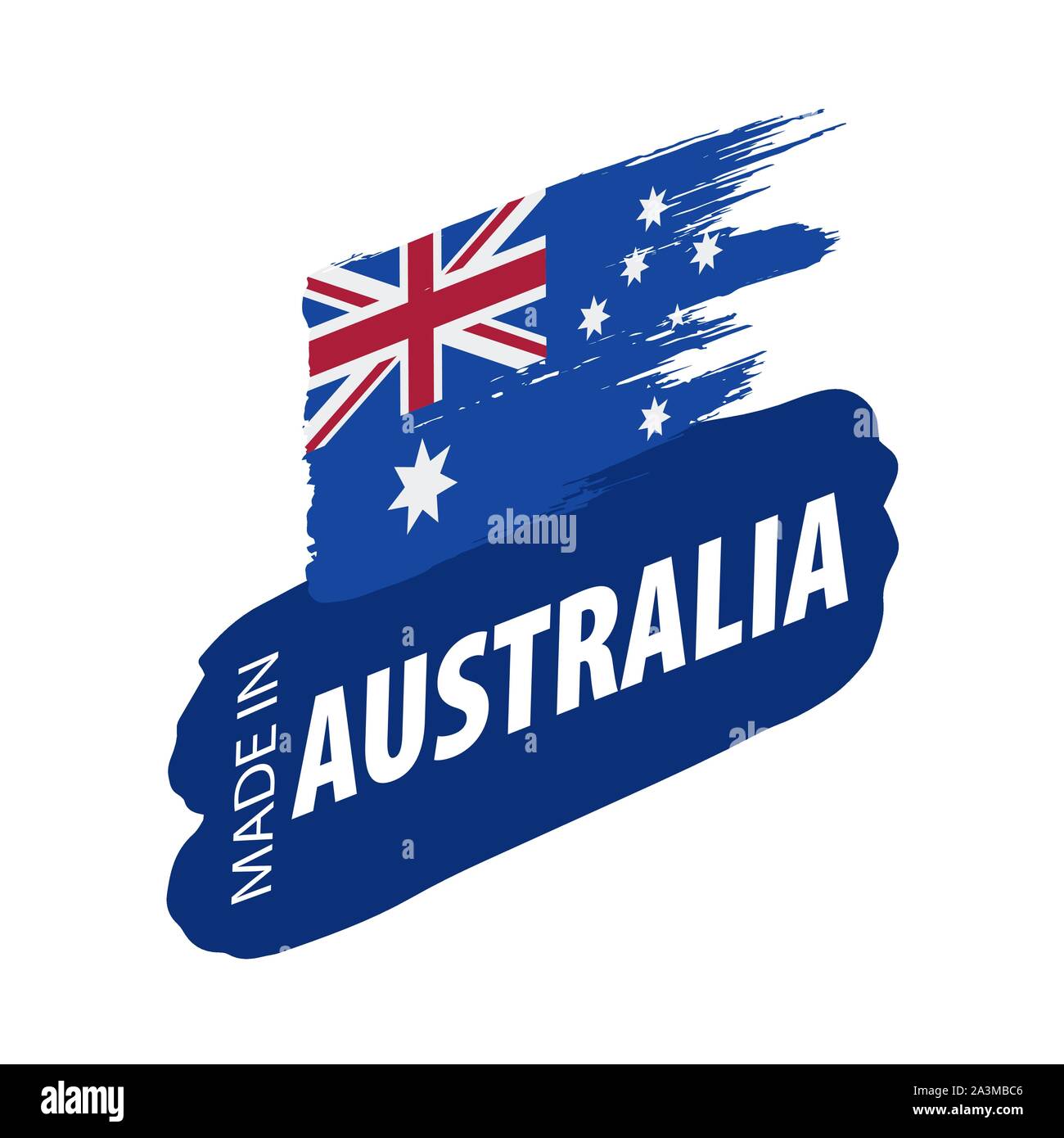 Australia flag, vector illustration on a white background Stock Vector ...