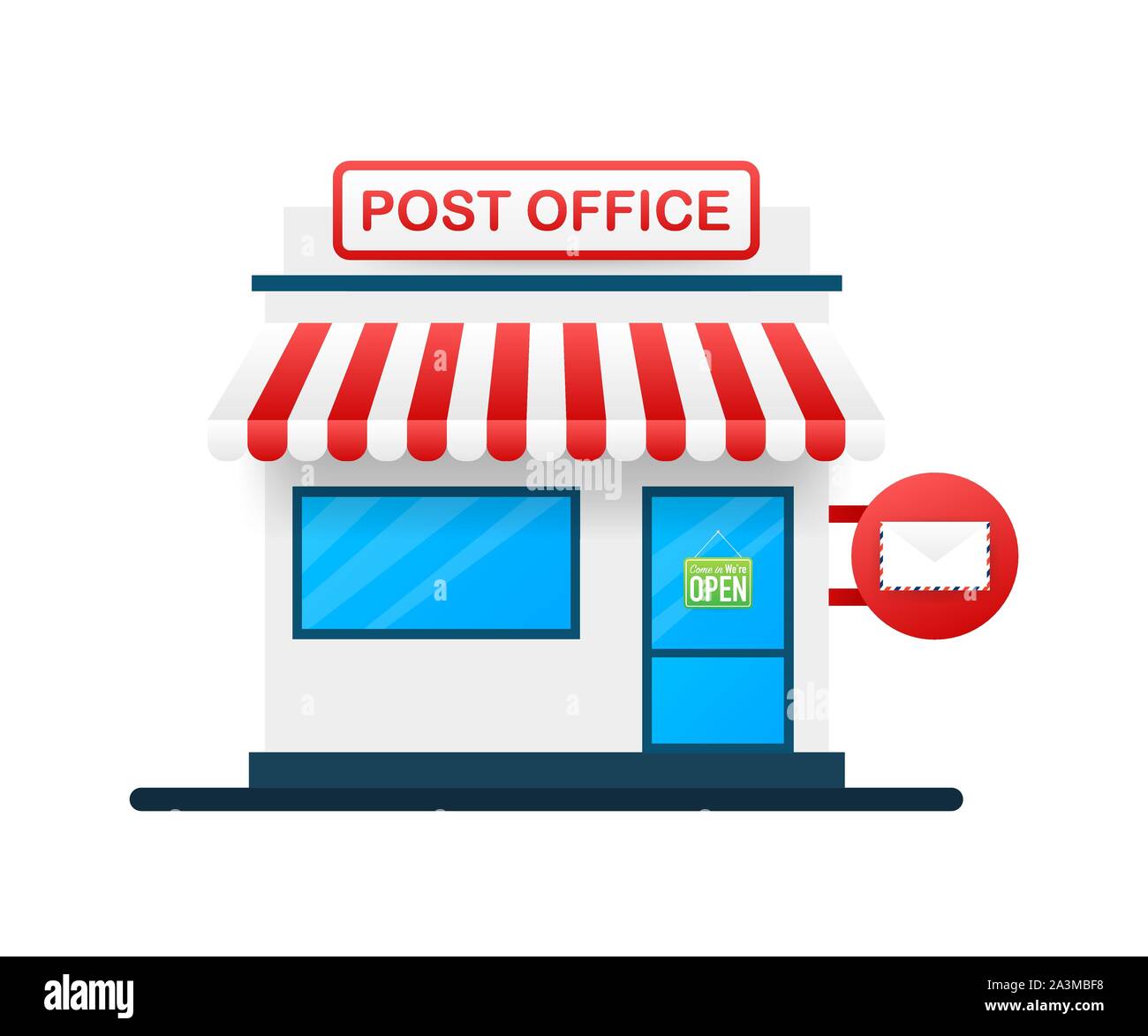 Post Office Building Cartoon