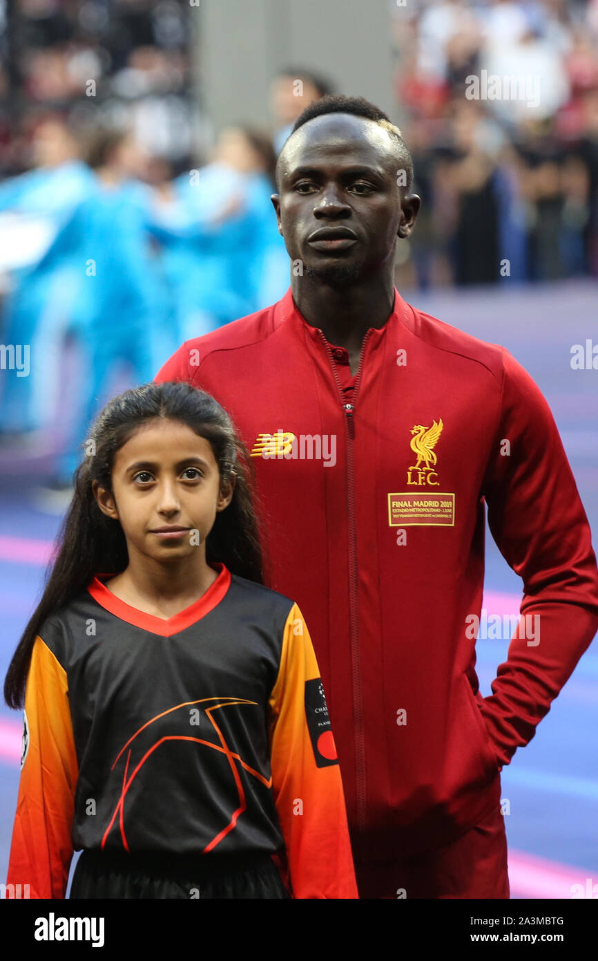 MADRID, SPAIN - JUNE 01, 2019: Sadio Mane (Liverpool) pictured during ...