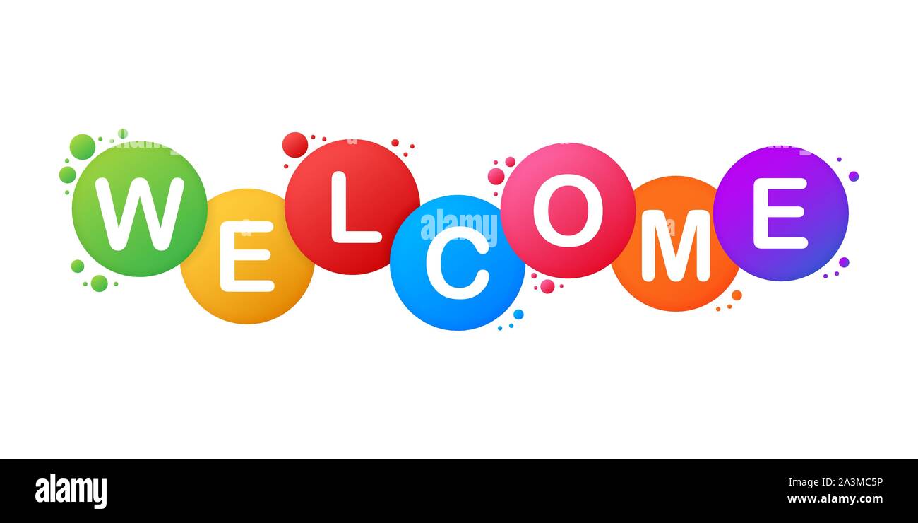 The Word Welcome Colorful