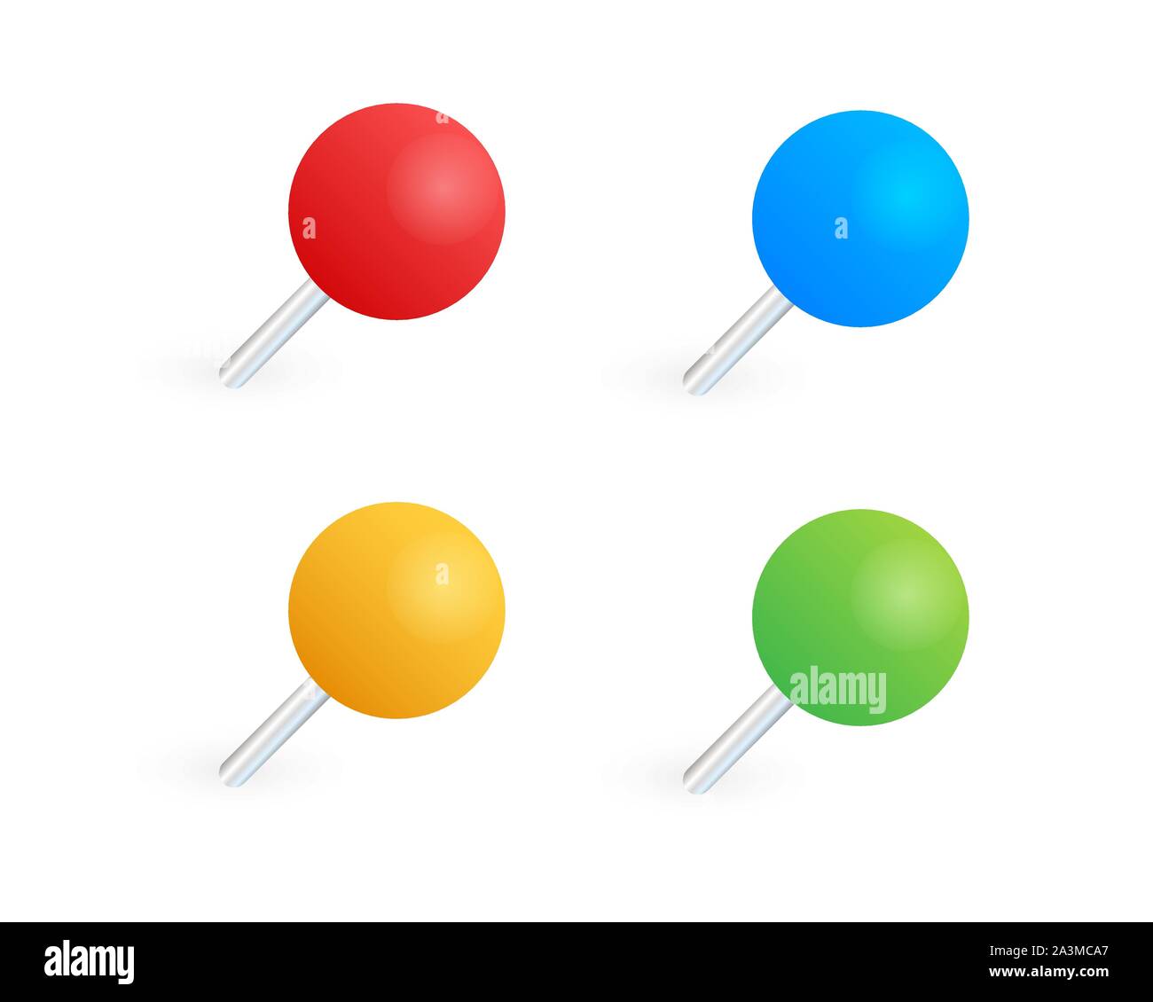 Round map pins and object Stock Vector Images - Alamy