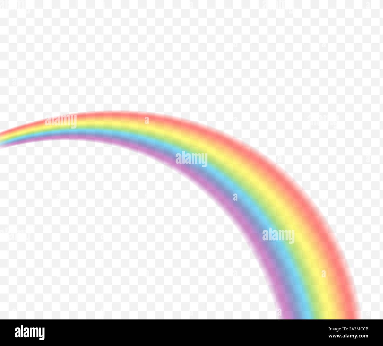 Rainbows in different shape realistic set on transparent. Vector stock ...