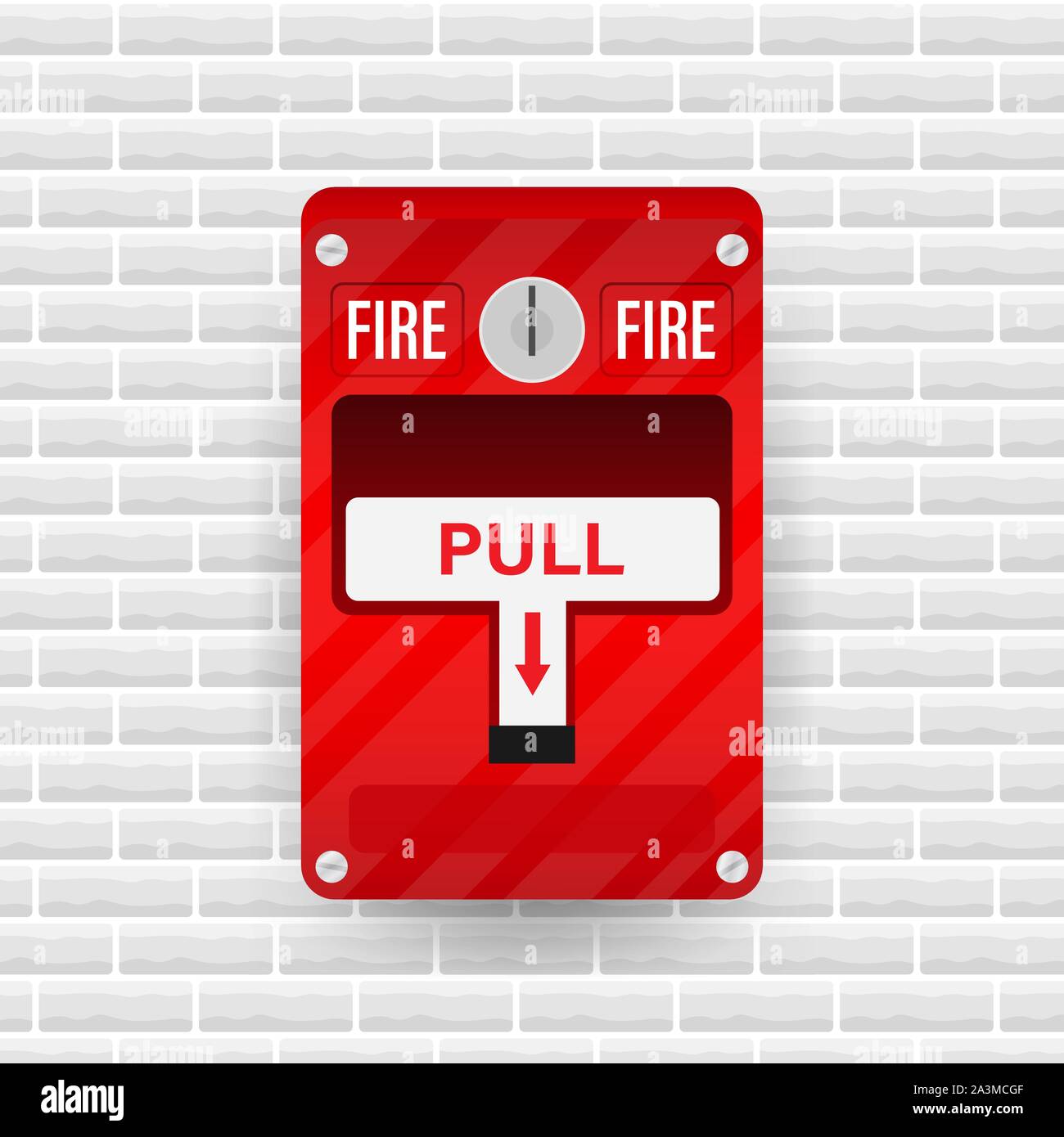 Fire alarm system. Fire equipment. Vector stock illustration Stock ...