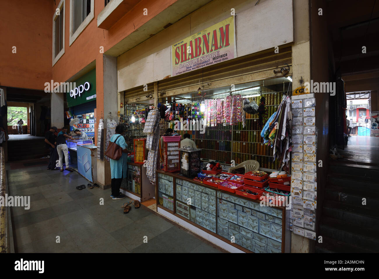 A bangle store of the New Municipal Market. Panjim, Goa, India Stock ...