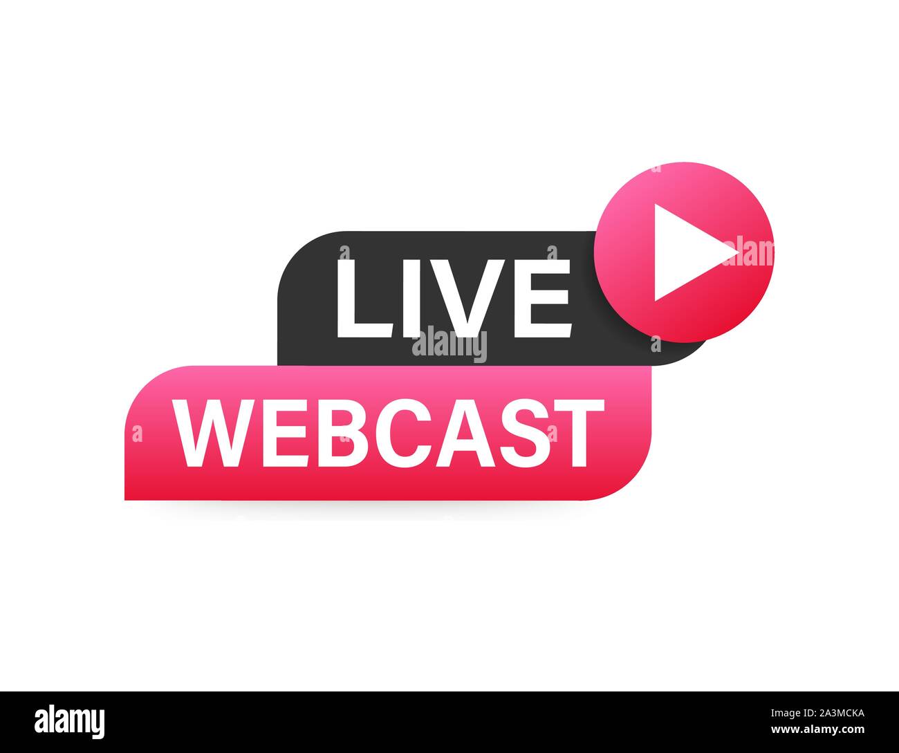 Live Webcast Button, icon, emblem, label. Vector stock illustration ...