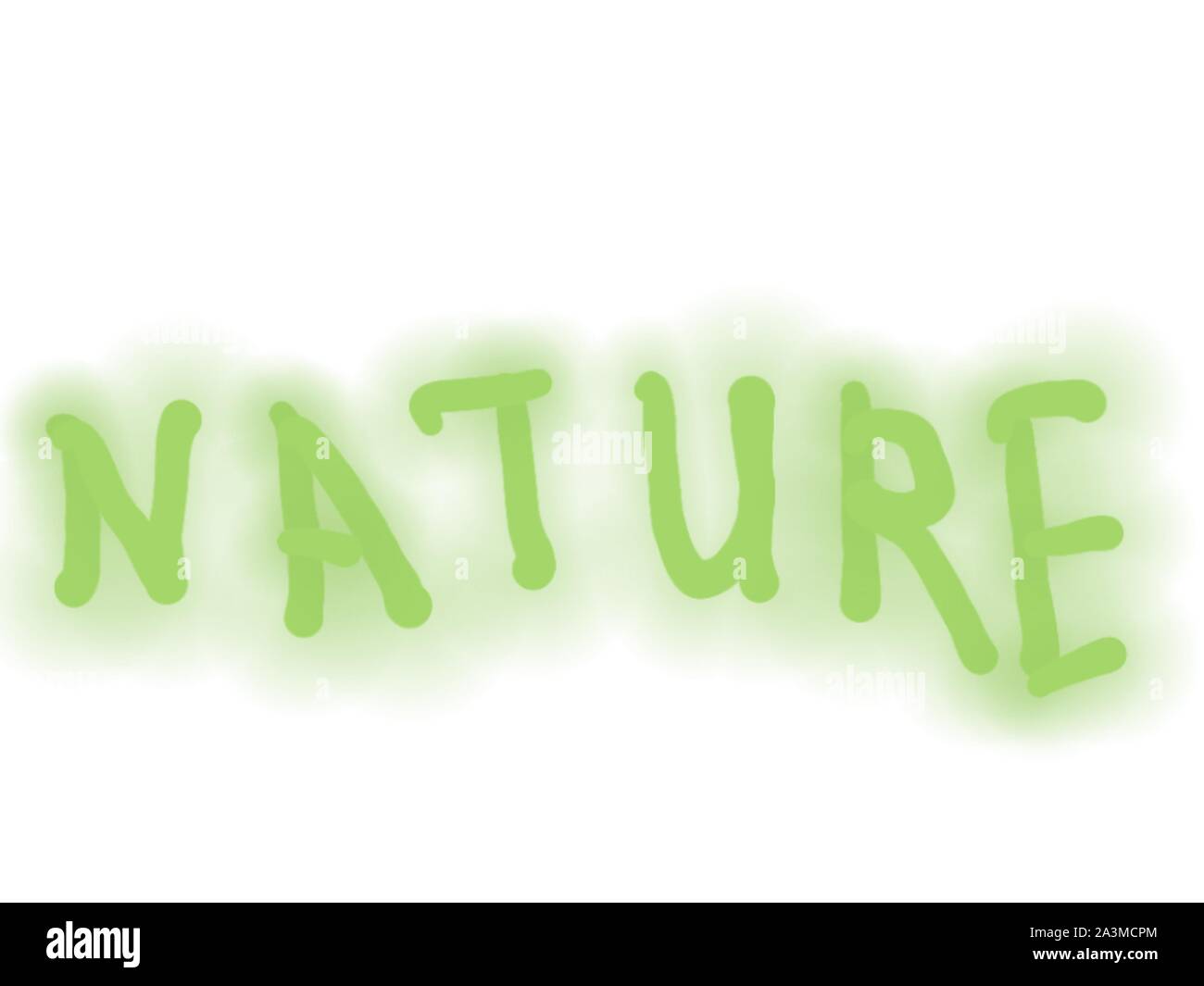 green text nature isolated on white background Stock Photo - Alamy