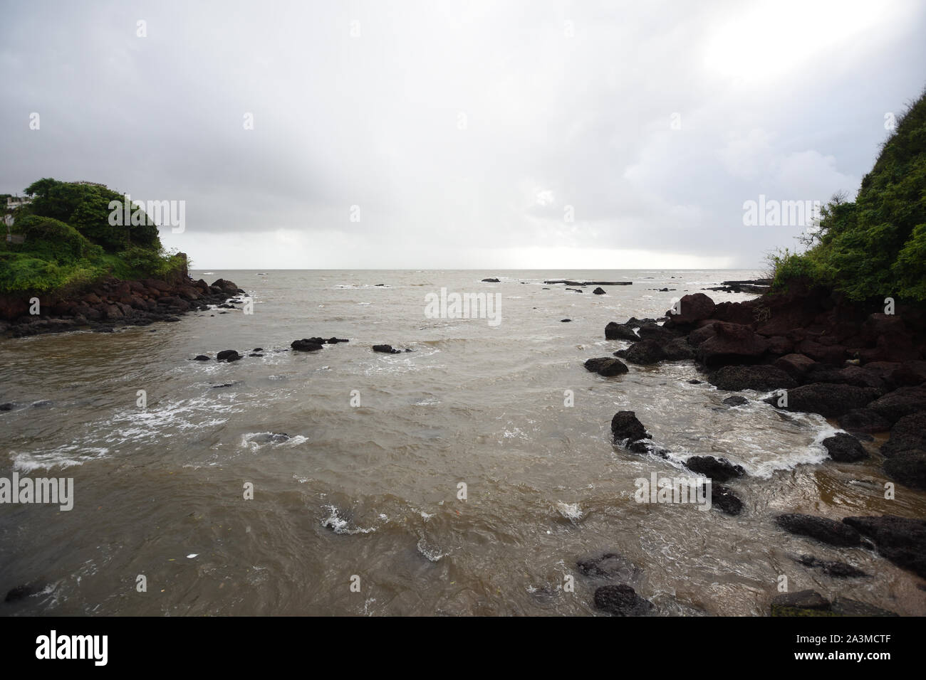 Rocks by the sea at Dona Paula. Panaji, Goa, India Stock Photo - Alamy
