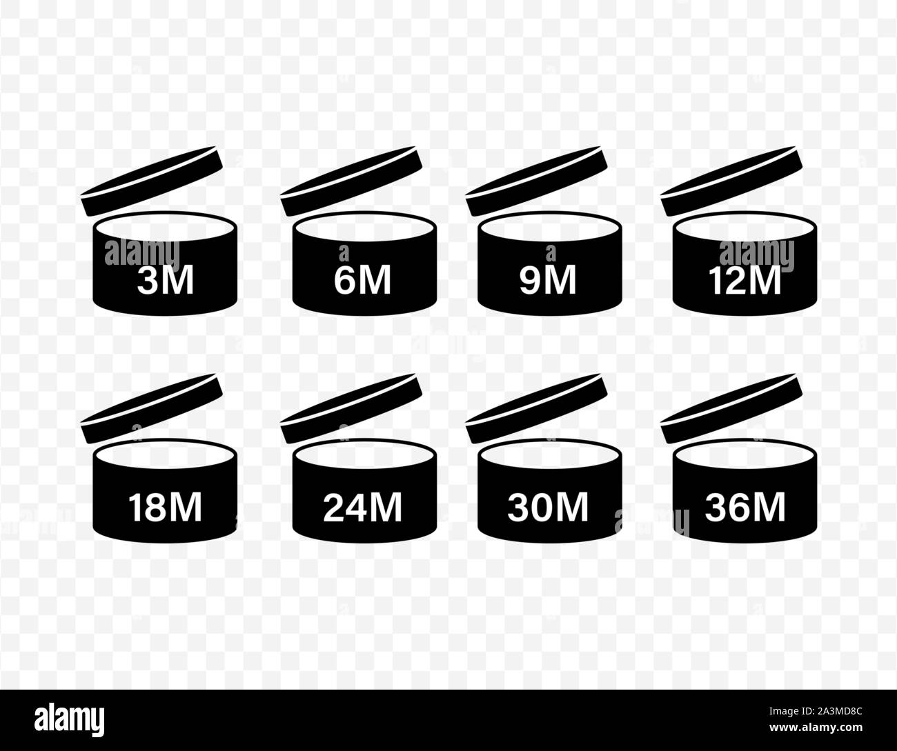 After Opening Use Icons. Expiration date symbols. Vector illustration ...
