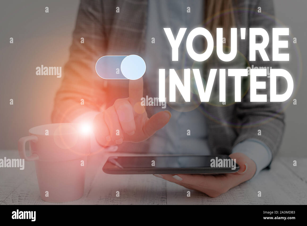 Handwriting text You Re Invited. Conceptual photo Please join us in our ...