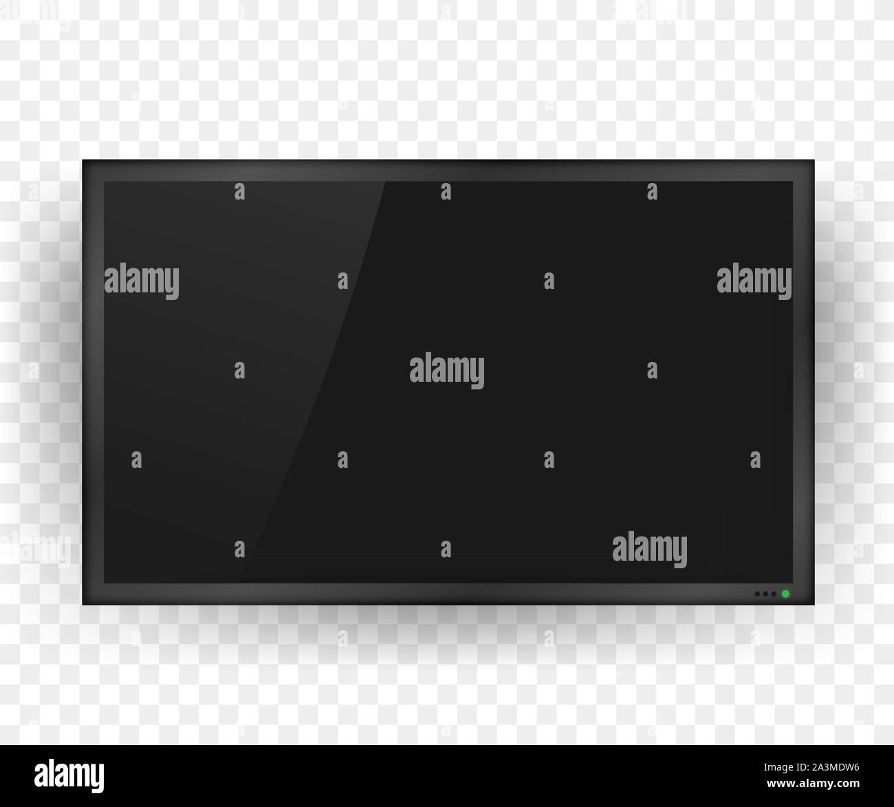 TV, modern blank screen. Lcd tv screen. Vector stock illustration Stock ...