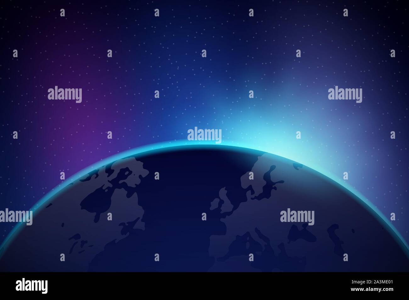 Planet earth sun behind Stock Vector Images - Alamy