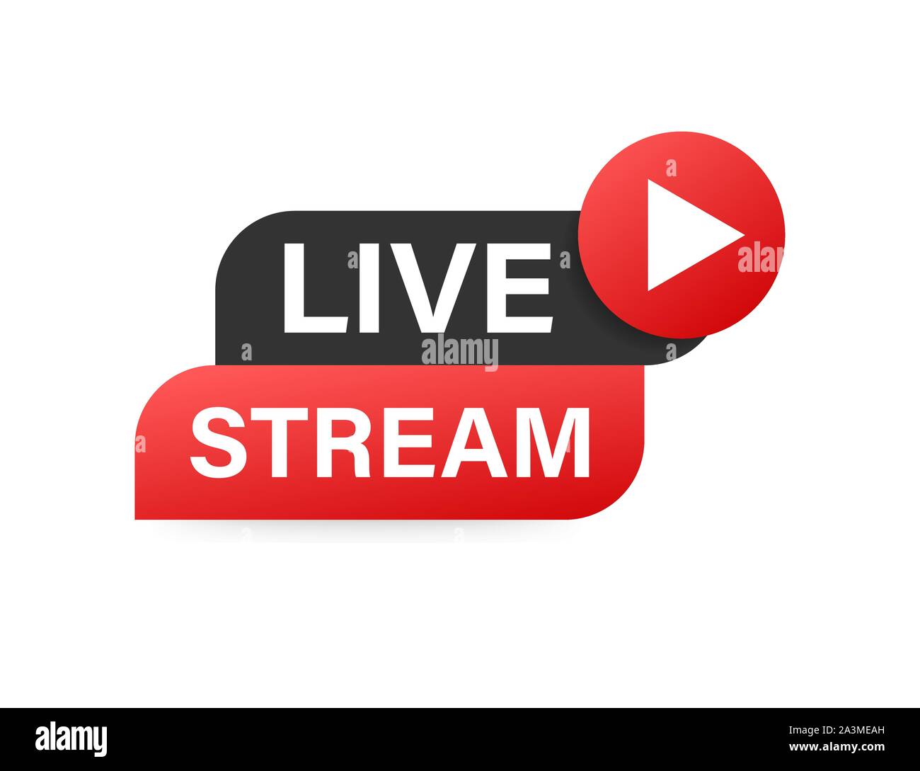 Live streaming logo, news and TV or online broadcasting. Vector ...