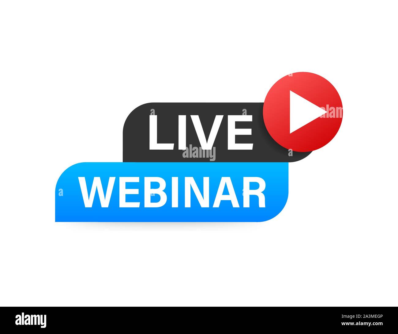 Live Webinar Button, icon. Vector stock illustration Stock Vector Image ...