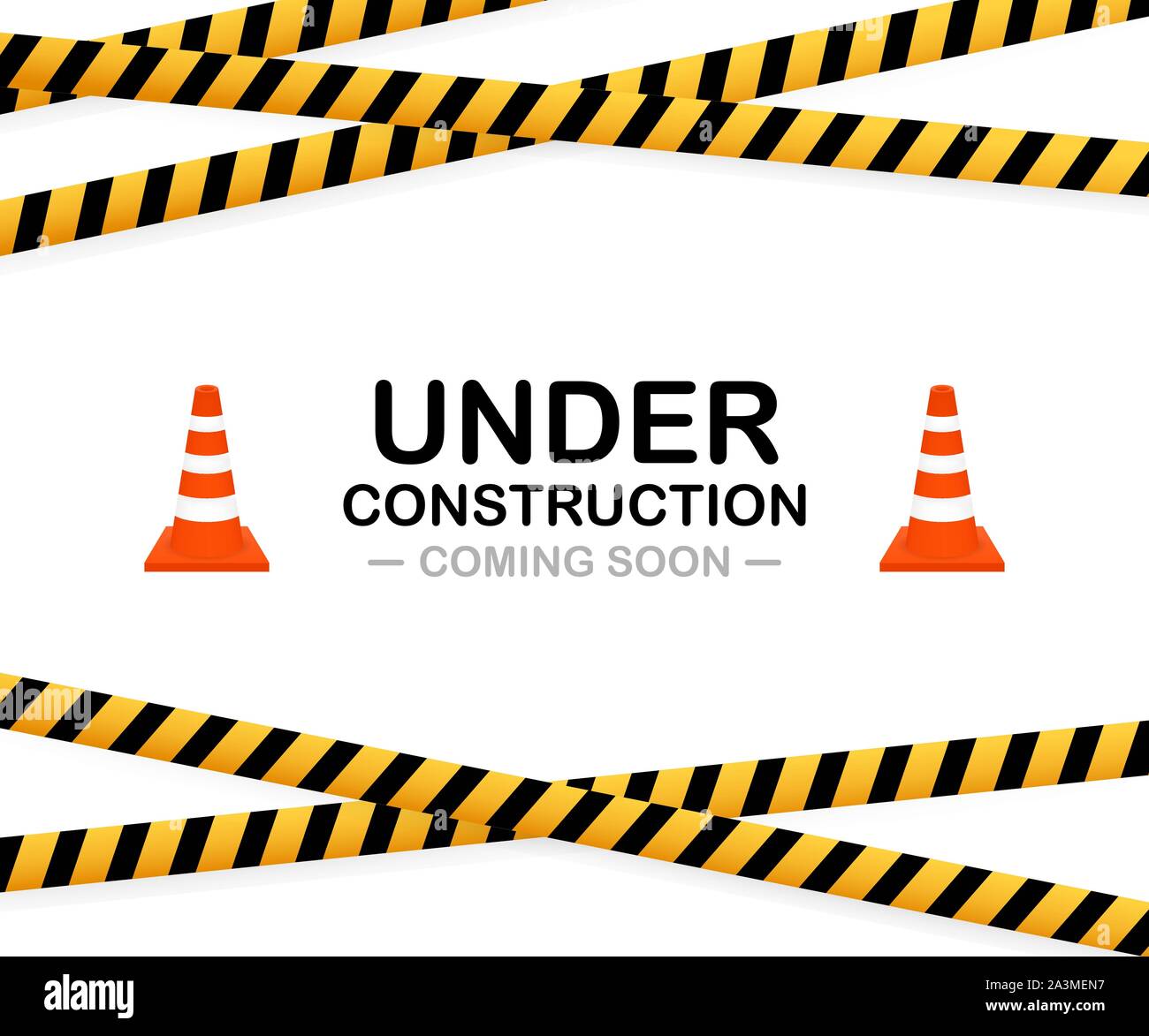 Under construction sign. Vector stock illustration for website Stock ...