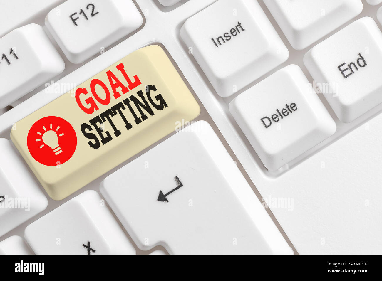 Word writing text Goal Setting. Business photo showcasing process of ...