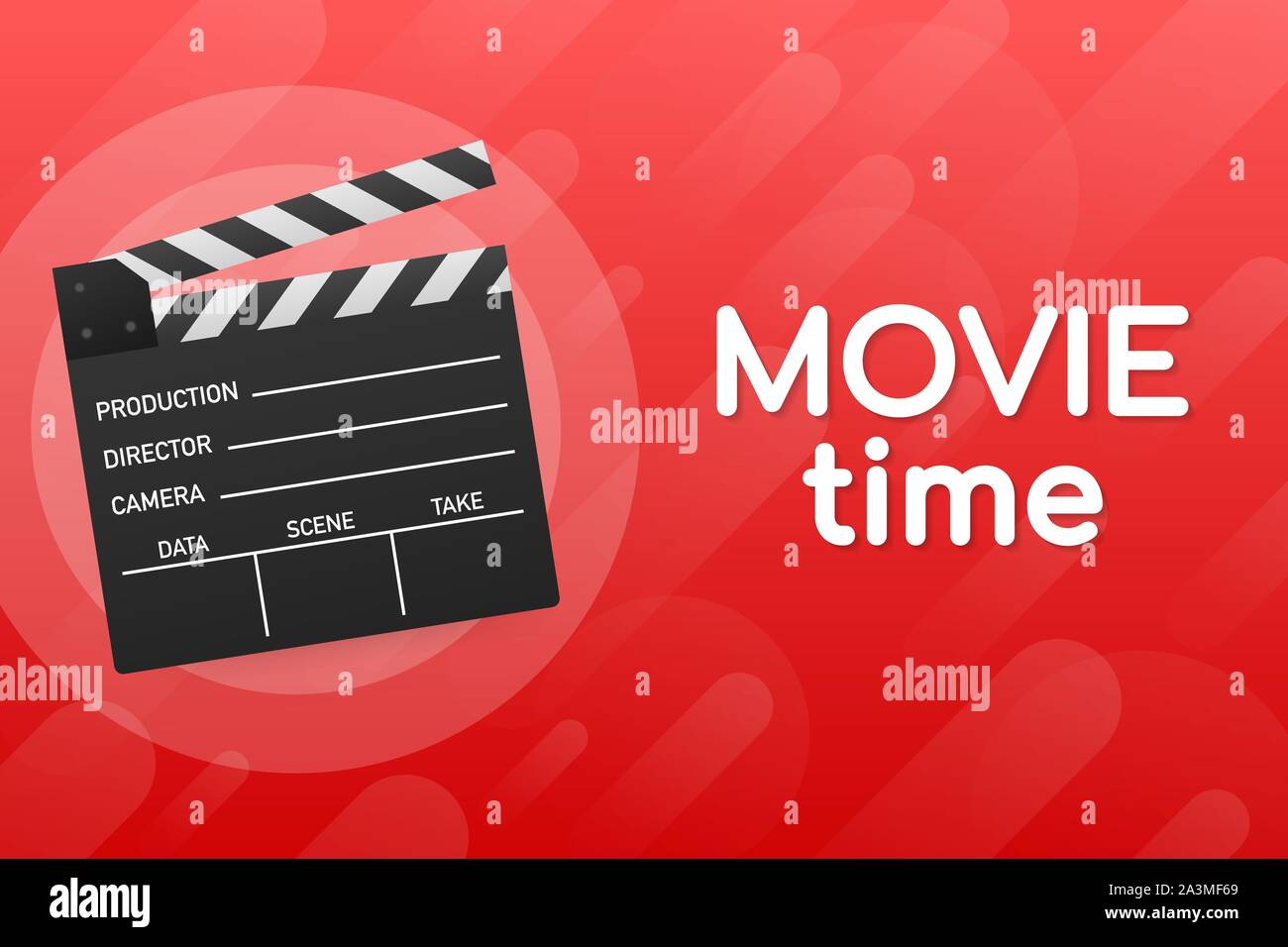 Lovely movie time concept layout with film projector and text area with ...