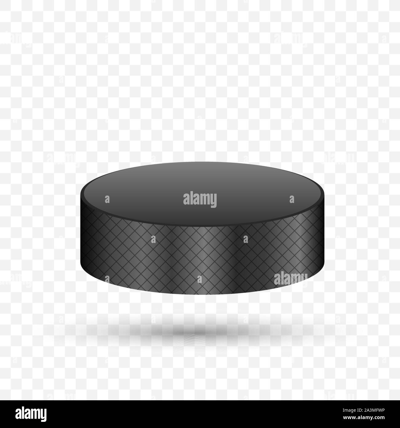 Hockey Puck Isolated on White Background. Vector illustration Stock ...