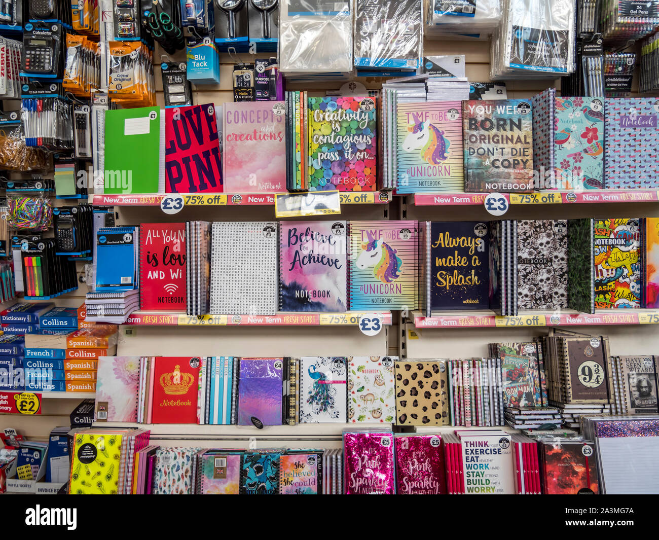 Multi shopping experience in the stationery store at a retail business ...