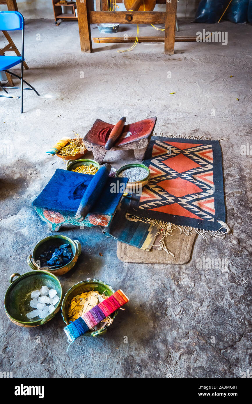 Traditional natural dying in Oaxaca, Mexico Stock Photo - Alamy