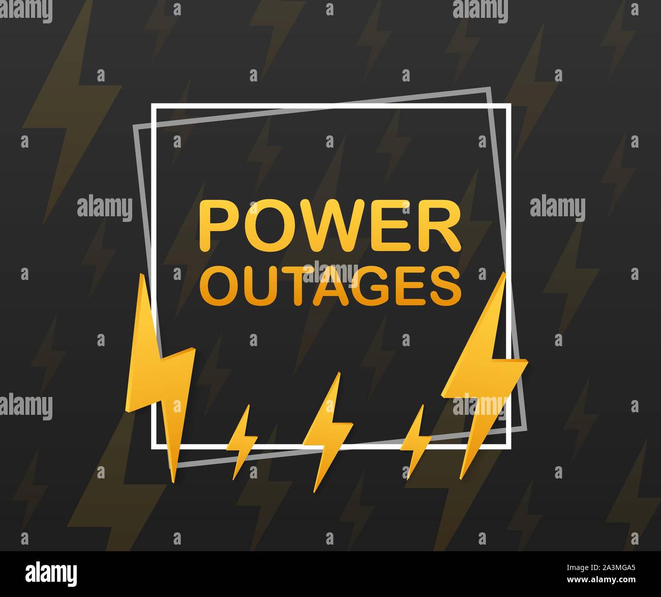 Power outages. Badge, icon, stamp, logo. Vector illustration Stock ...