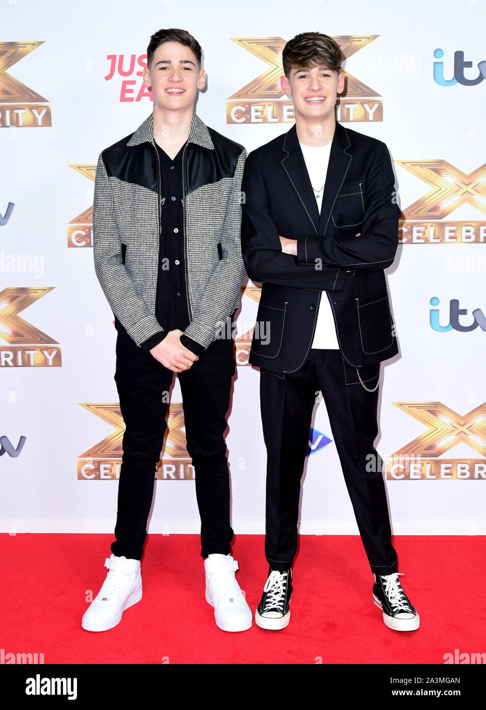 Max and Harvey attending the launch of The Factor: Celebrity, held at ...