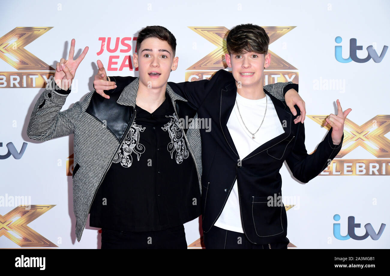 Max and Harvey attending the launch of The Factor: Celebrity, held at ...
