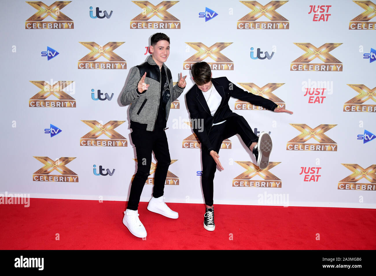 Max and Harvey attending the launch of The Factor: Celebrity, held at ...
