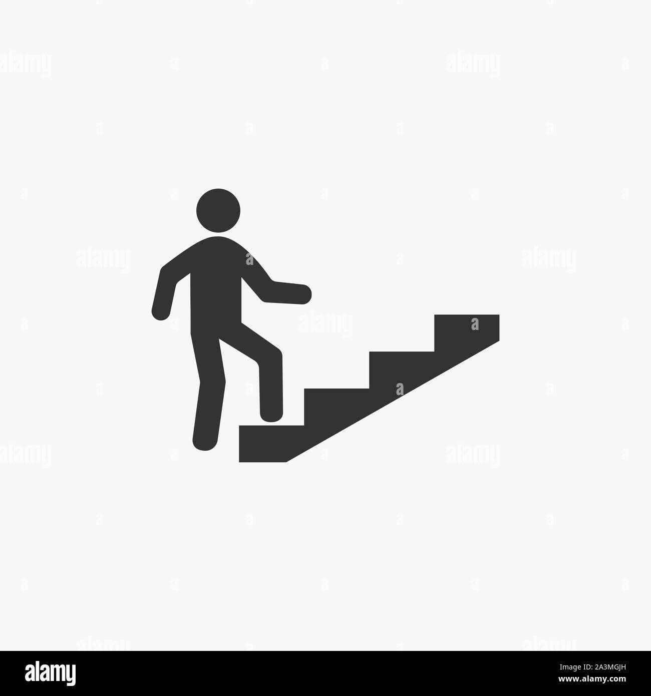 Stairs, Career ladder icon. Vector illustration, flat design Stock ...