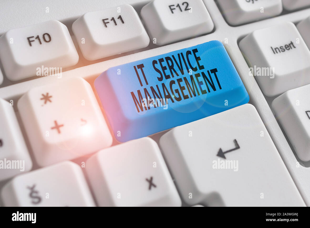 Text sign showing It Service Management. Business photo showcasing ...