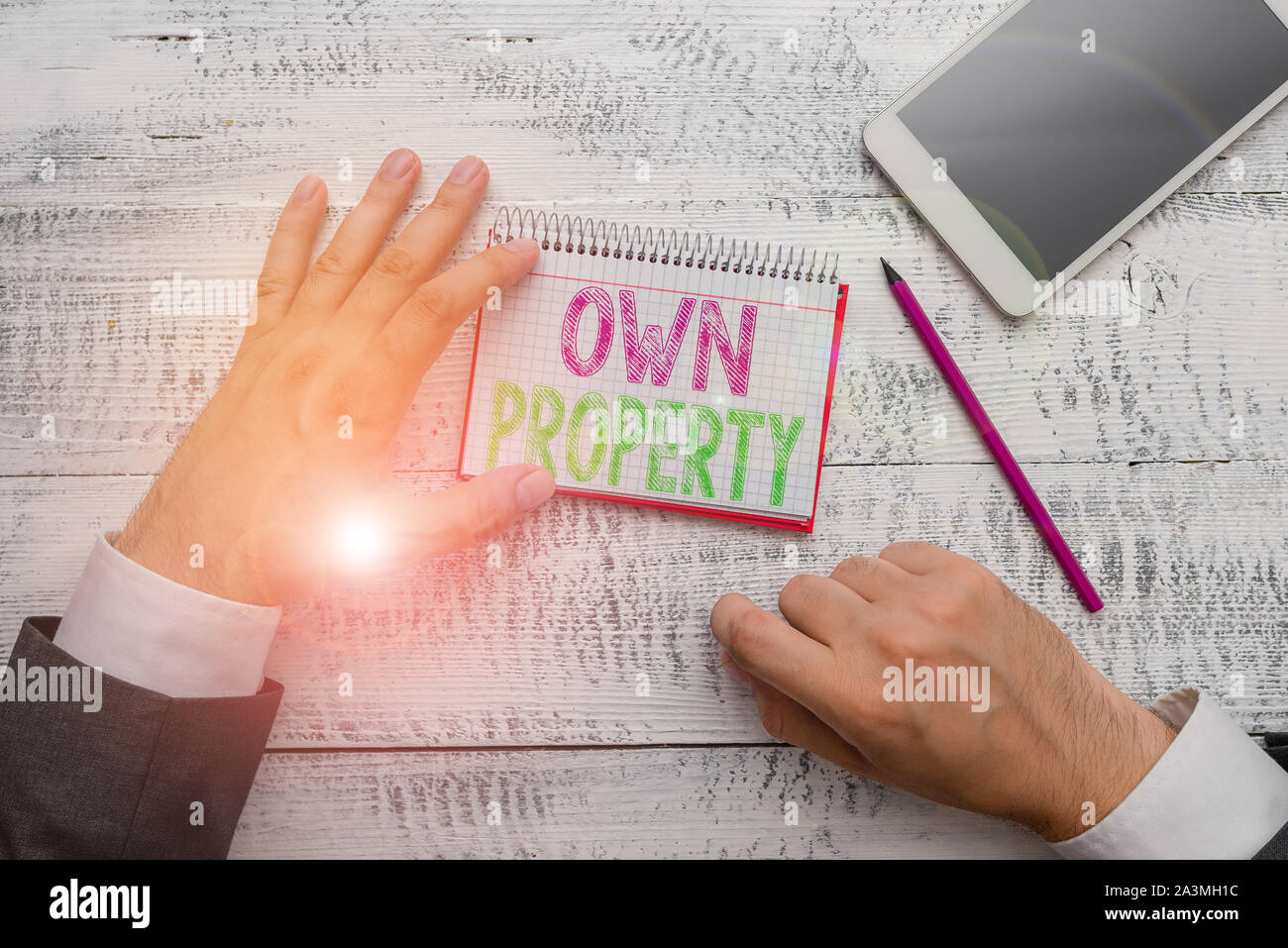 Conceptual hand writing showing Own Property. Concept meaning Things ...