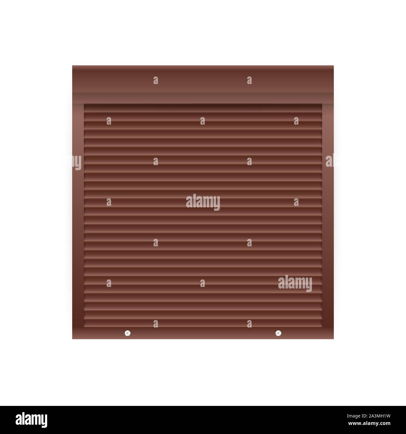 Closed white roller shutter Cut Out Stock Images & Pictures - Alamy