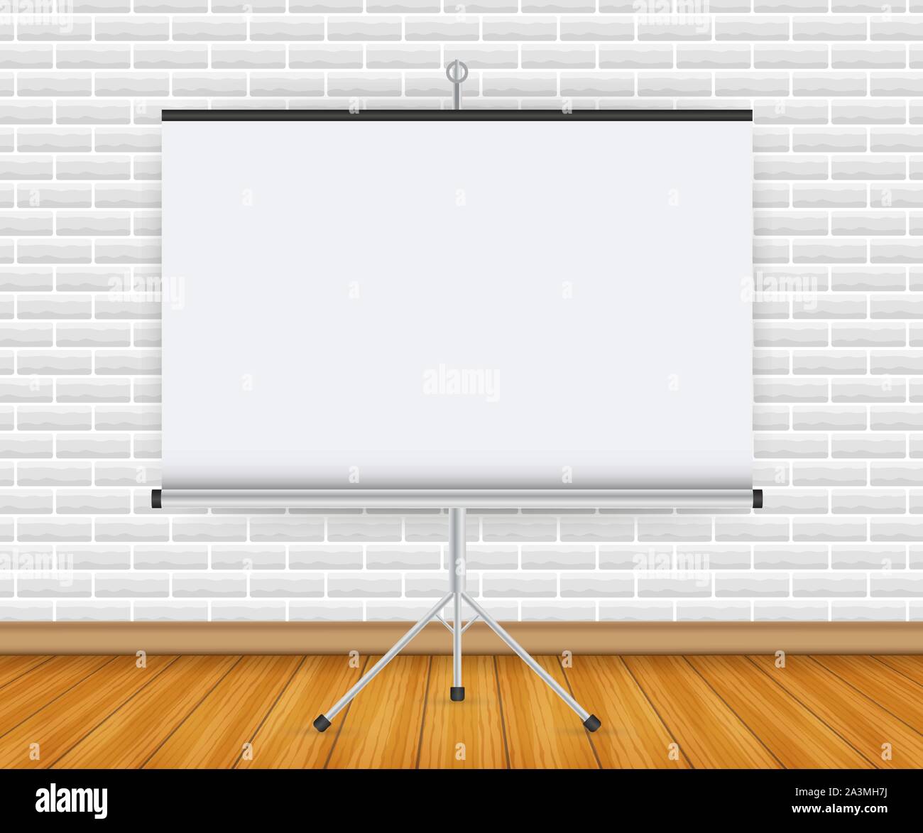 Empty Projection screen, Presentation board, blank whiteboard for ...