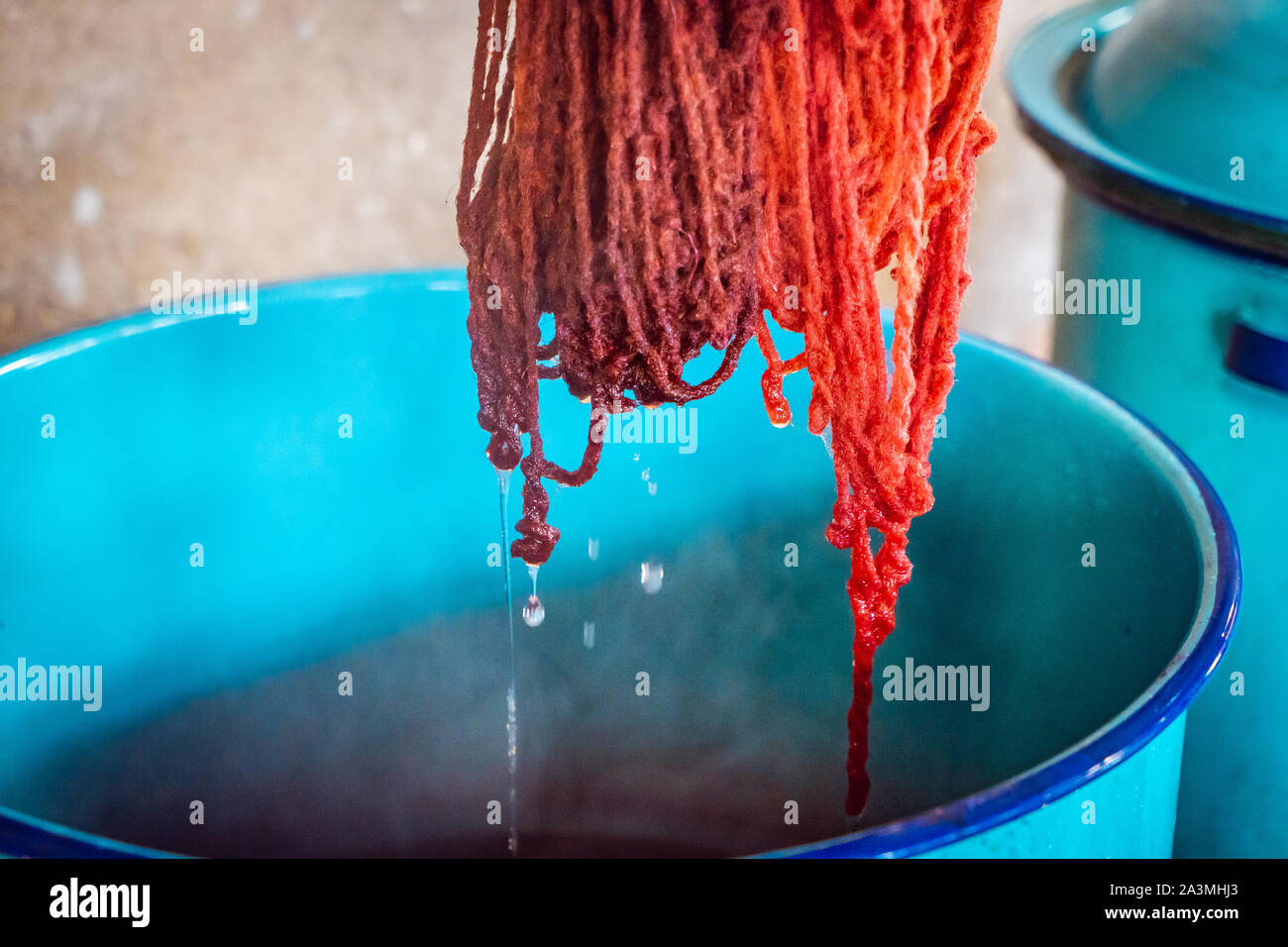 Traditional natural dying in Oaxaca, Mexico Stock Photo - Alamy