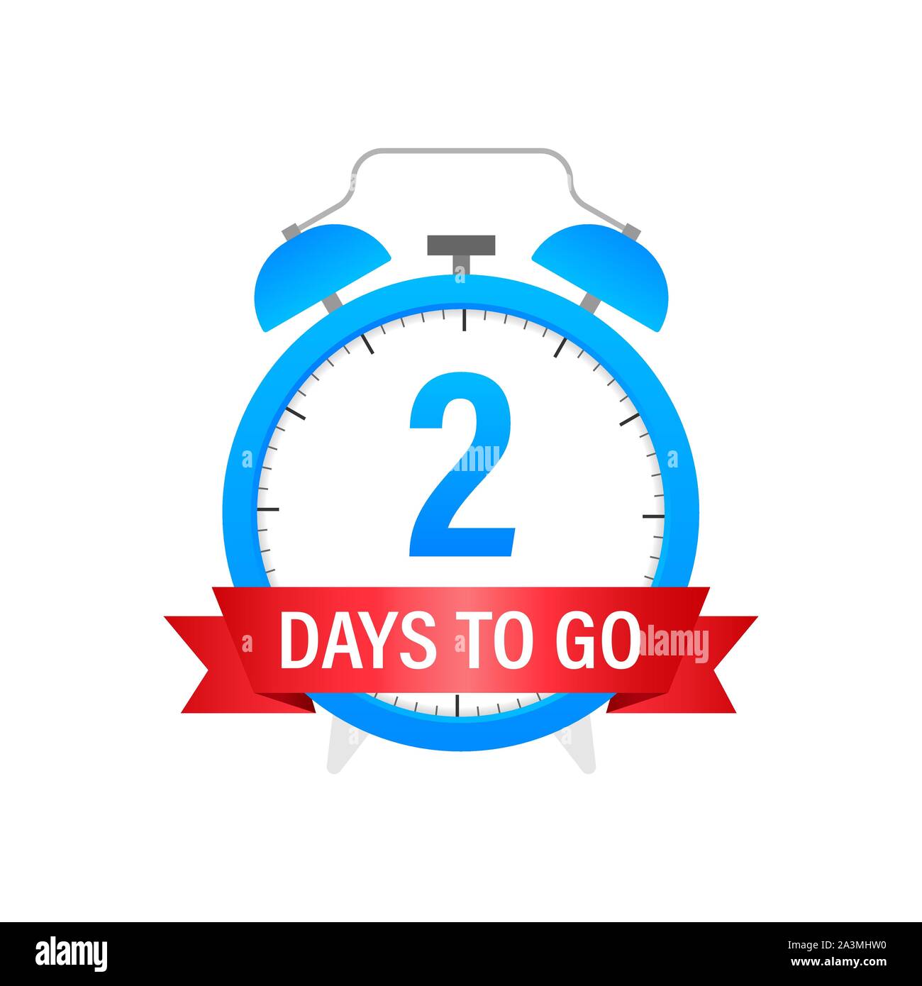Two days to go sign. Vector stock illustration Stock Vector Image & Art ...