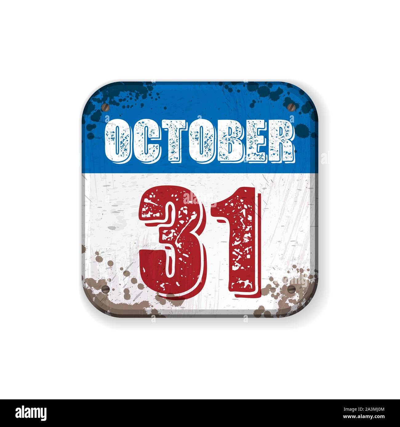 Vintage metallic calendar Stock Vector Images - Alamy