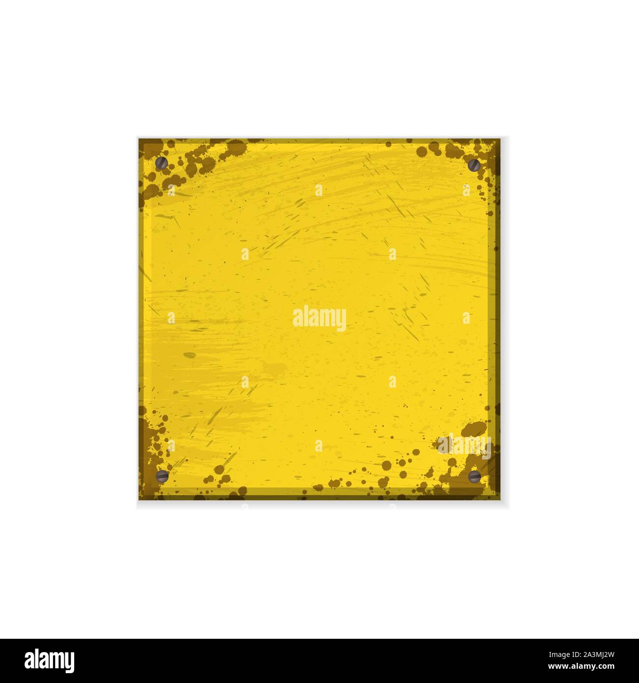 Grunge old square form board isolated on white background Stock Vector ...