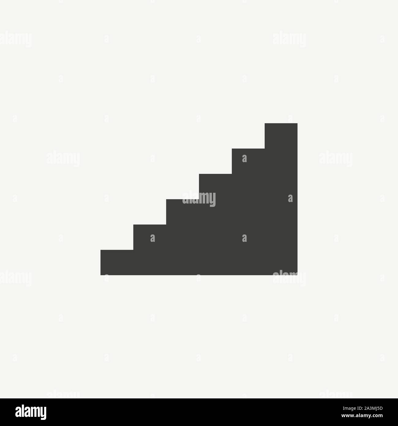 Stairs, stairwell, up icon. Vector illustration, flat design Stock ...